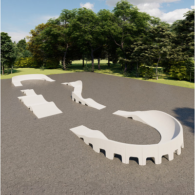 Fertig Pumptrack „Rollpark Kombi Paket“ kaufen - Sport-Thieme