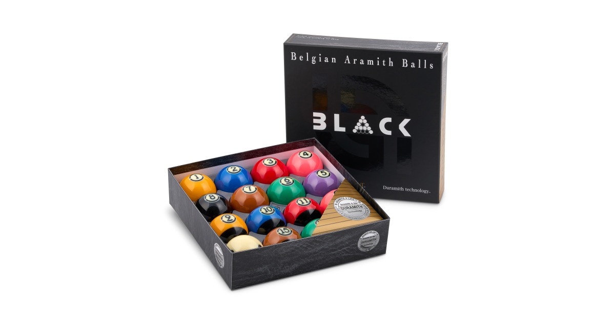 Aramith Tournament BLACK Pool Ball Set mit Duramith™ Technology kaufen ...